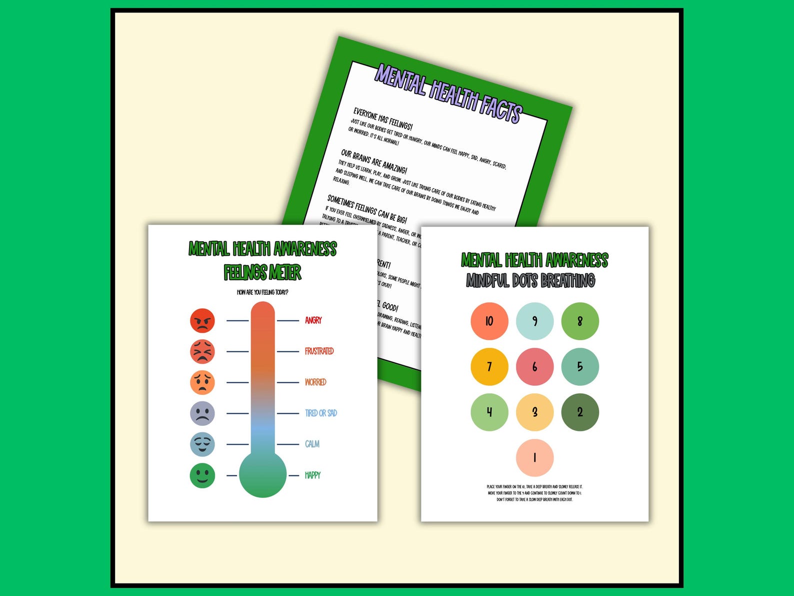 Printable Mental Health Awareness Month Activities Kit for Kids ...