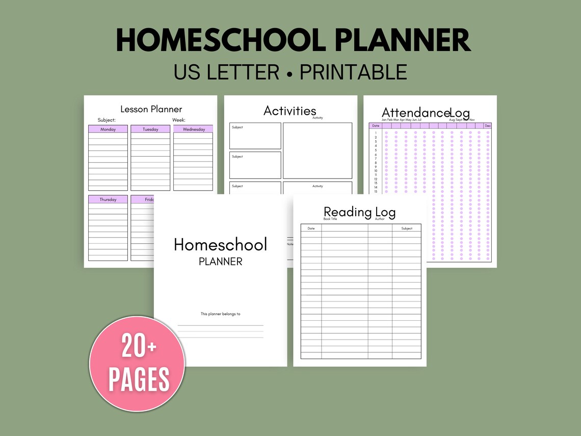 Printable Homeschool Planner | Homeschool Organization | Lesson Plans ...