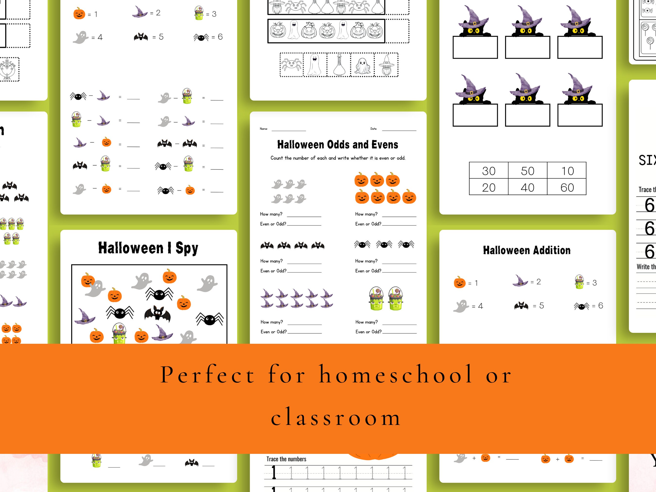 Printable Halloween Math Worksheets Math Sheet Halloween Math Activity ...