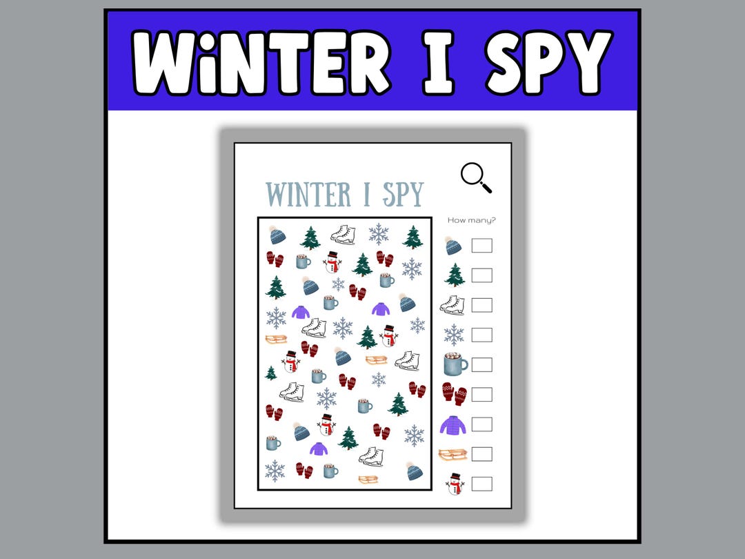 Winter I Spy Game | Winter Seek and Find | Winter Classroom Game ...