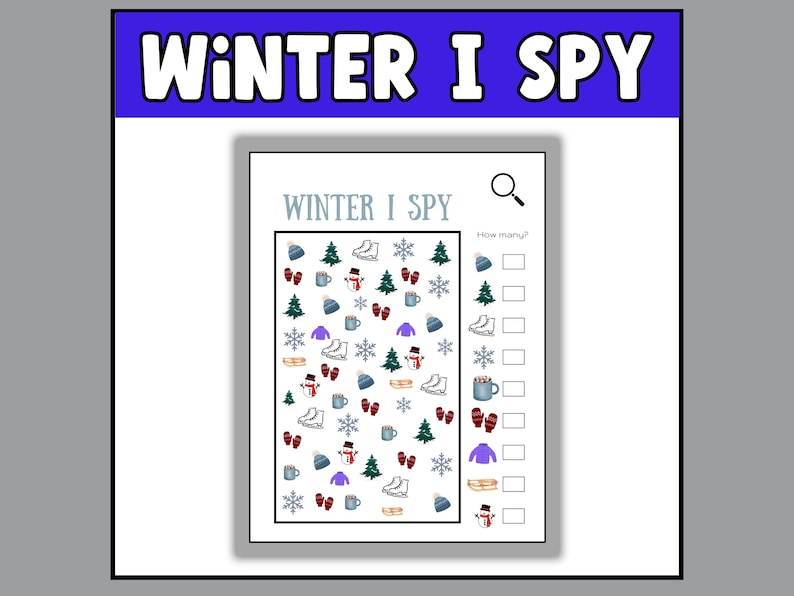 Winter I Spy Game | Winter Seek and Find | Winter Classroom Game ...