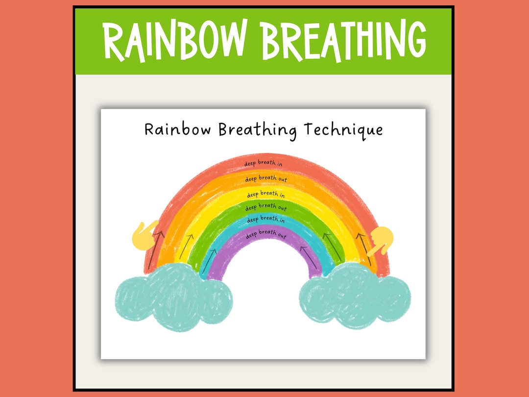 Printable Rainbow Breathing Exercises for Kids | Breathing Cards ...