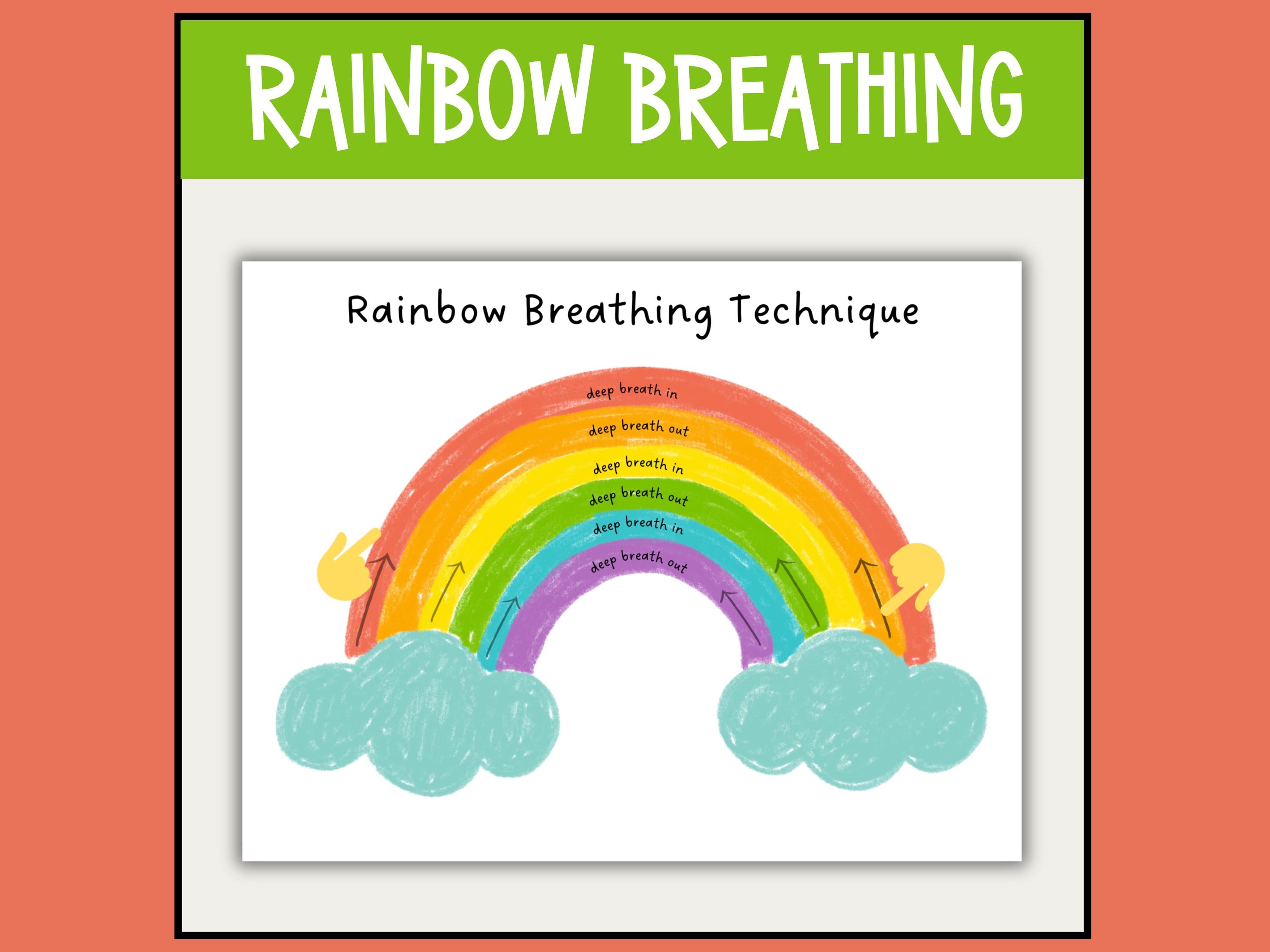 Printable Rainbow Breathing Exercises for Kids | Breathing Cards ...