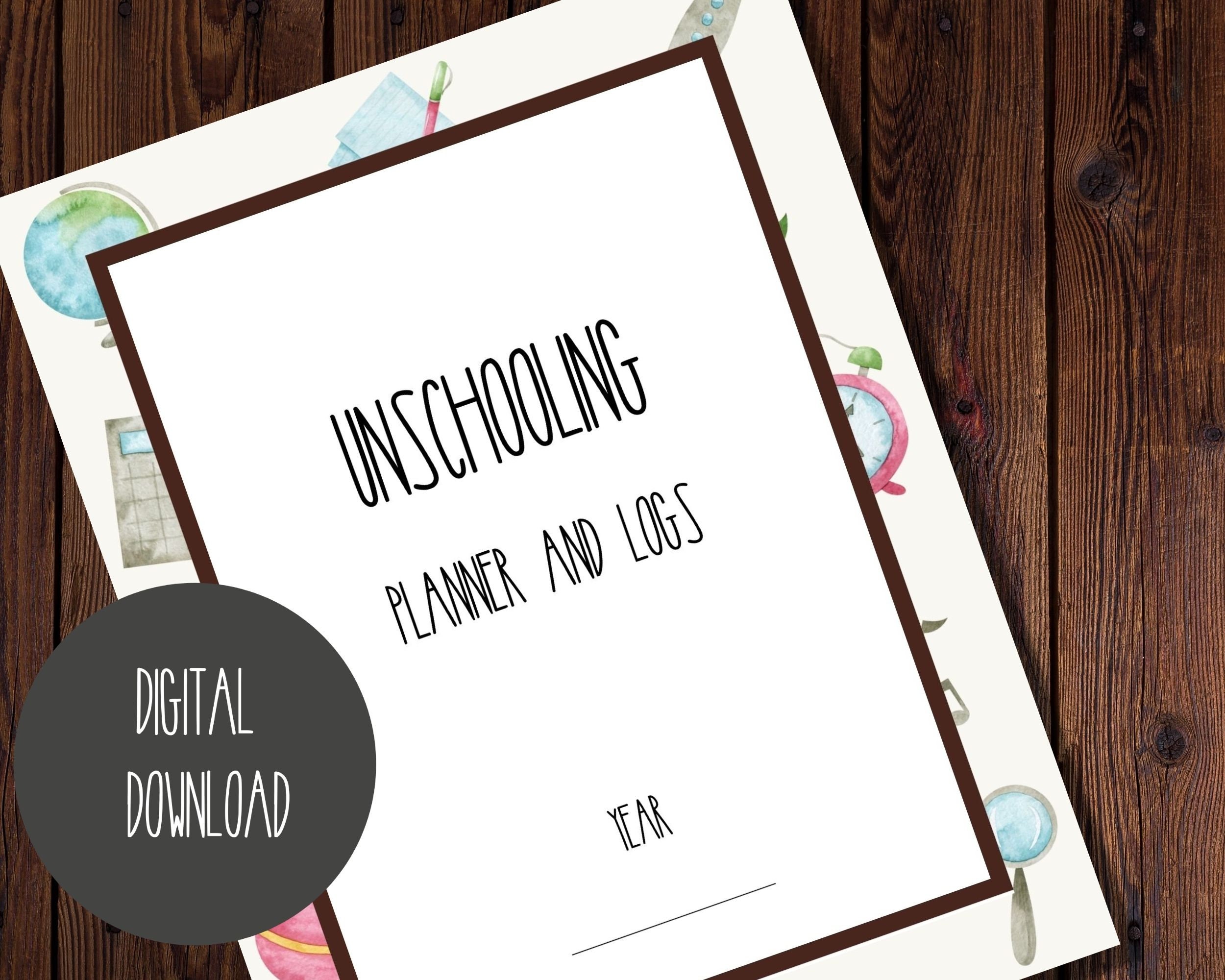Printable Unschooling Planner Homeschool Log Homeschool - Etsy