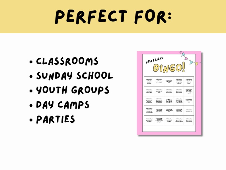 Icebreaker Bingo Game for Kids Classroom Bingo Icebreaker Activity for ...