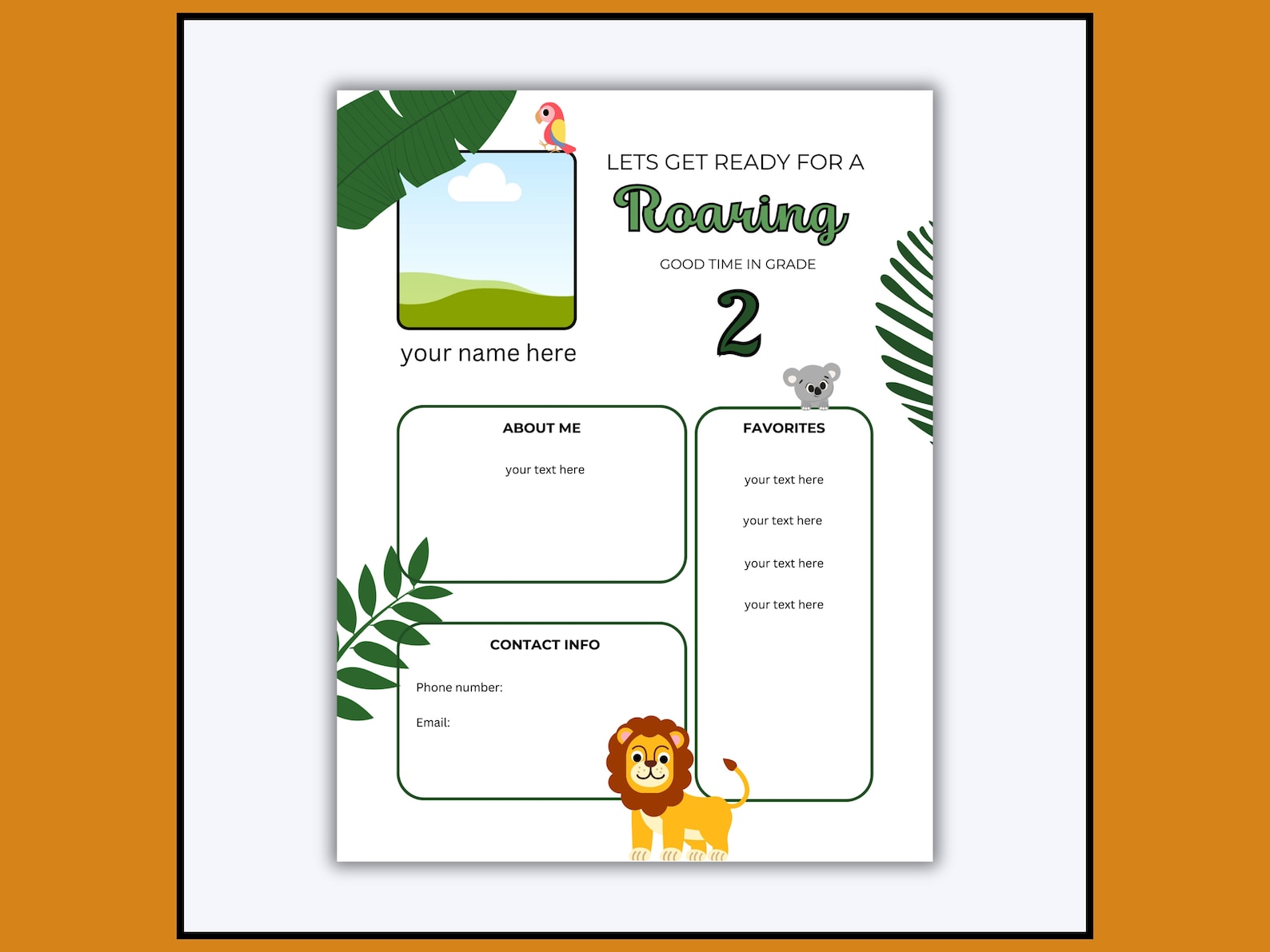 Editable Meet the Teacher Template | Back to School | Jungle Theme ...