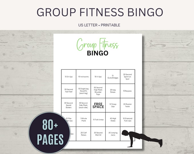 Chair Fitness Bingo - Etsy