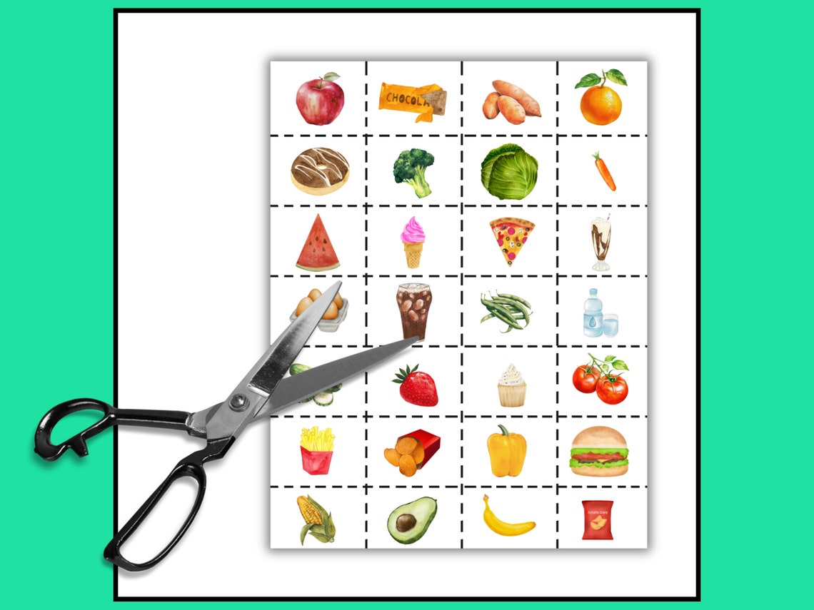 Healthy Vs Unhealthy Food Sorting Game: Printable Montessori Activity ...