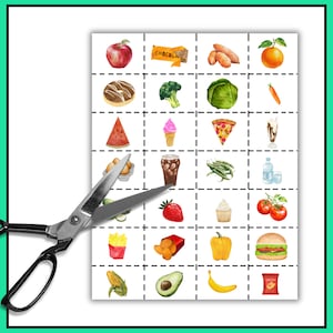 Healthy Vs Unhealthy Food Sorting Game: Printable Montessori Activity ...