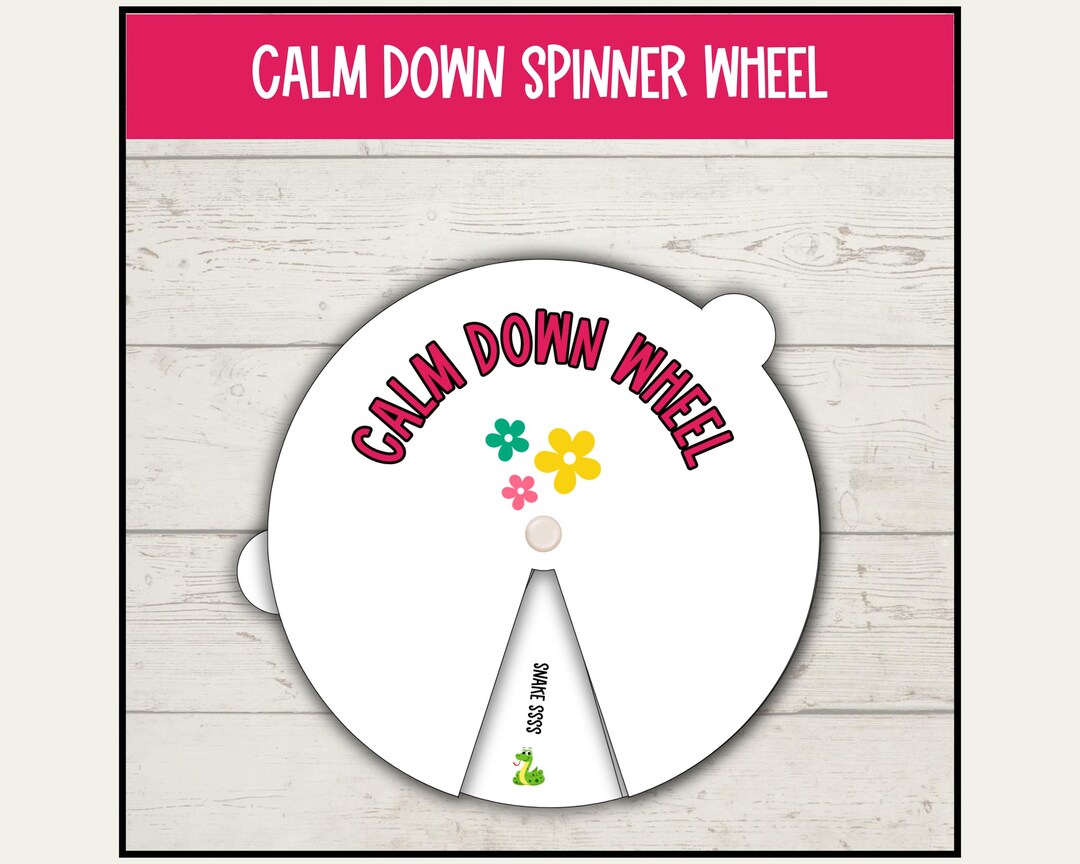 Calm Down Spinner Wheel: Breathing Exercises for Kids (PDF) - Etsy