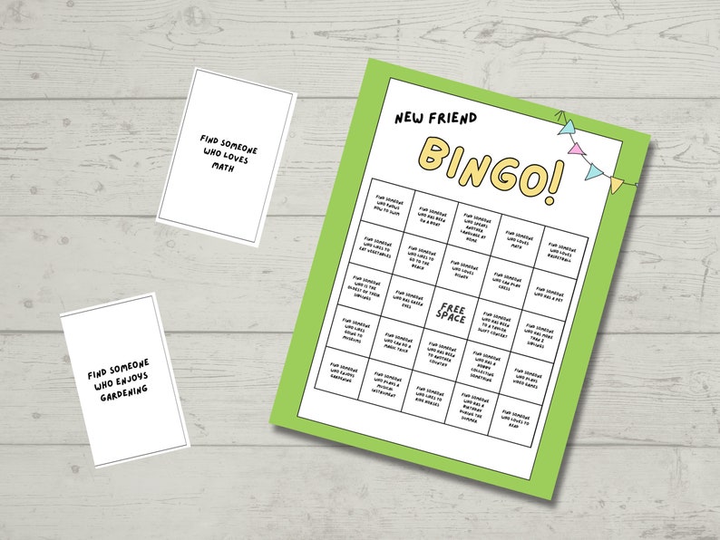 Icebreaker Bingo Game for Kids Classroom Bingo Icebreaker Activity for ...