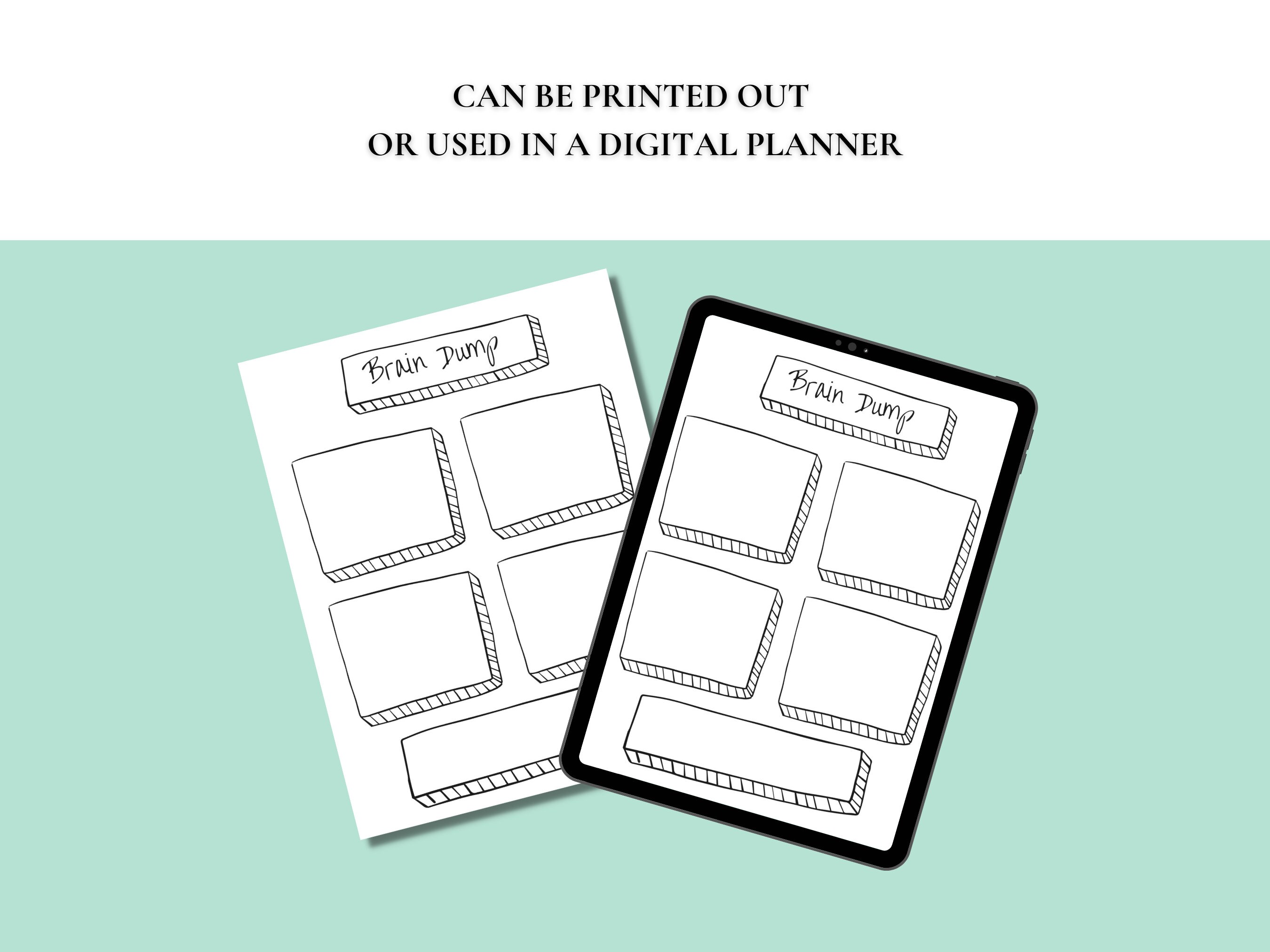 Editable Brain Dump Bundle Fillable PDF Thought Organizer Brain Dump ...