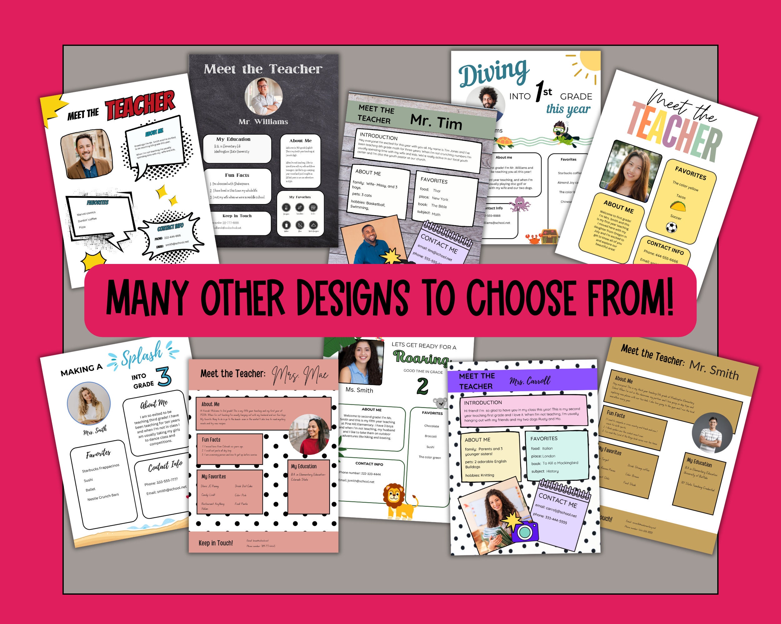 Editable Meet the Teacher Template | Comic Book Theme | Back to School ...