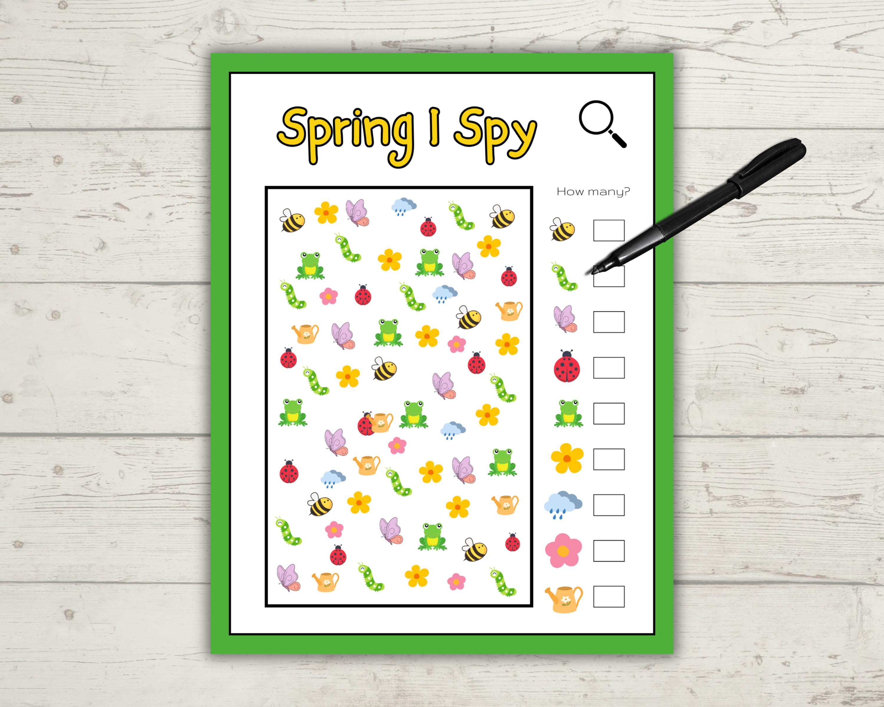 Spring I Spy | I Spy Activity | Seek and Find Spring Activity ...