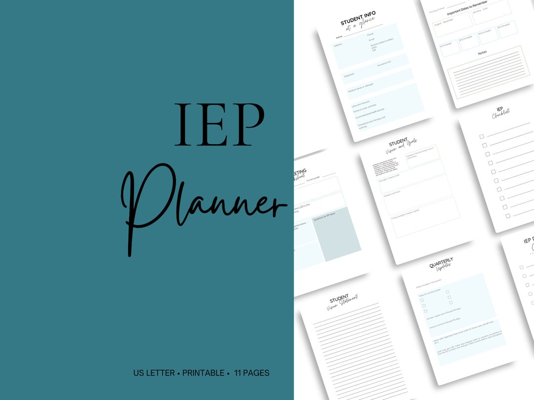 Printable IEP Planner: Special Education Organizer (PDF Download) - Etsy