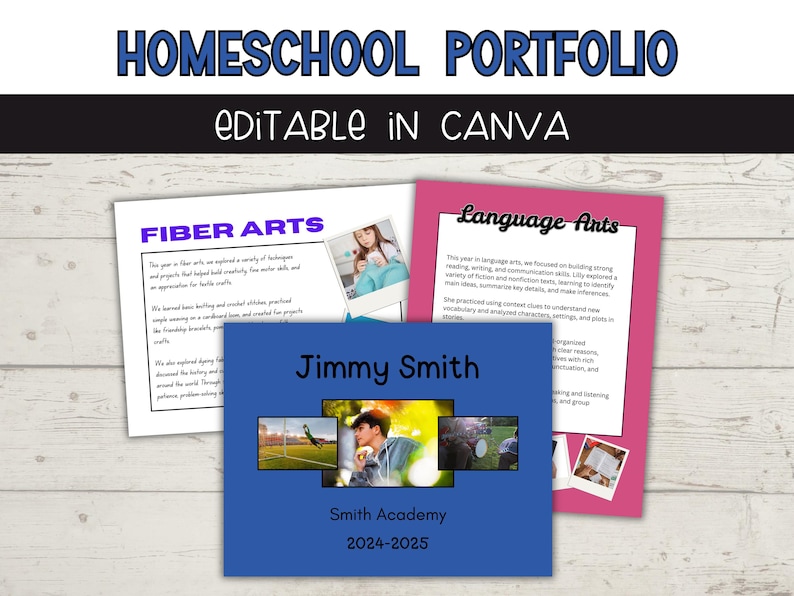 Editable Homeschool Portfolio Template: Student Progress Tracker ...