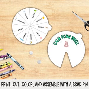 Calm Down Spinner Wheel: Breathing Exercises for Kids (PDF) - Etsy