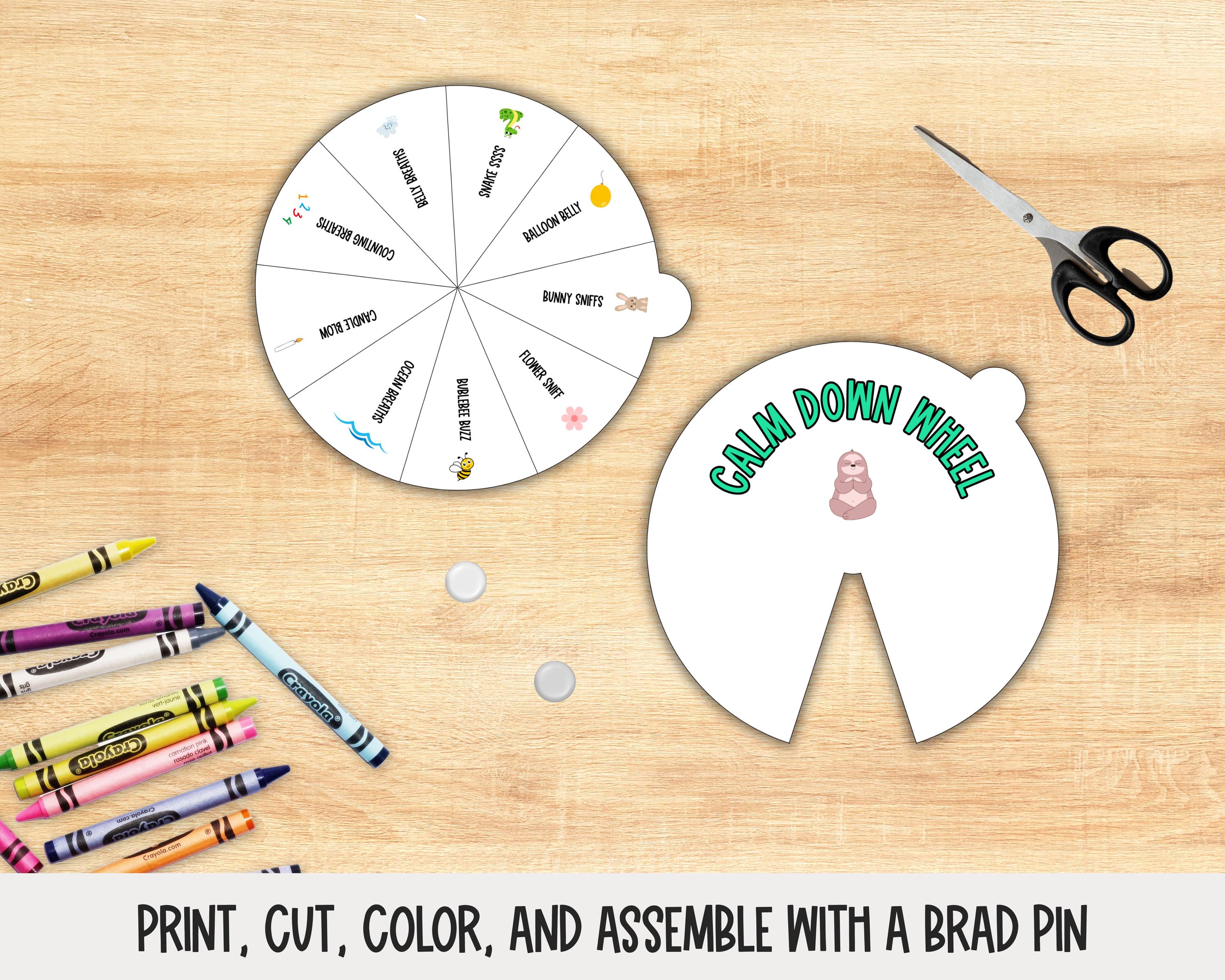 Calm Down Spinner Wheel: Breathing Exercises for Kids (PDF) - Etsy