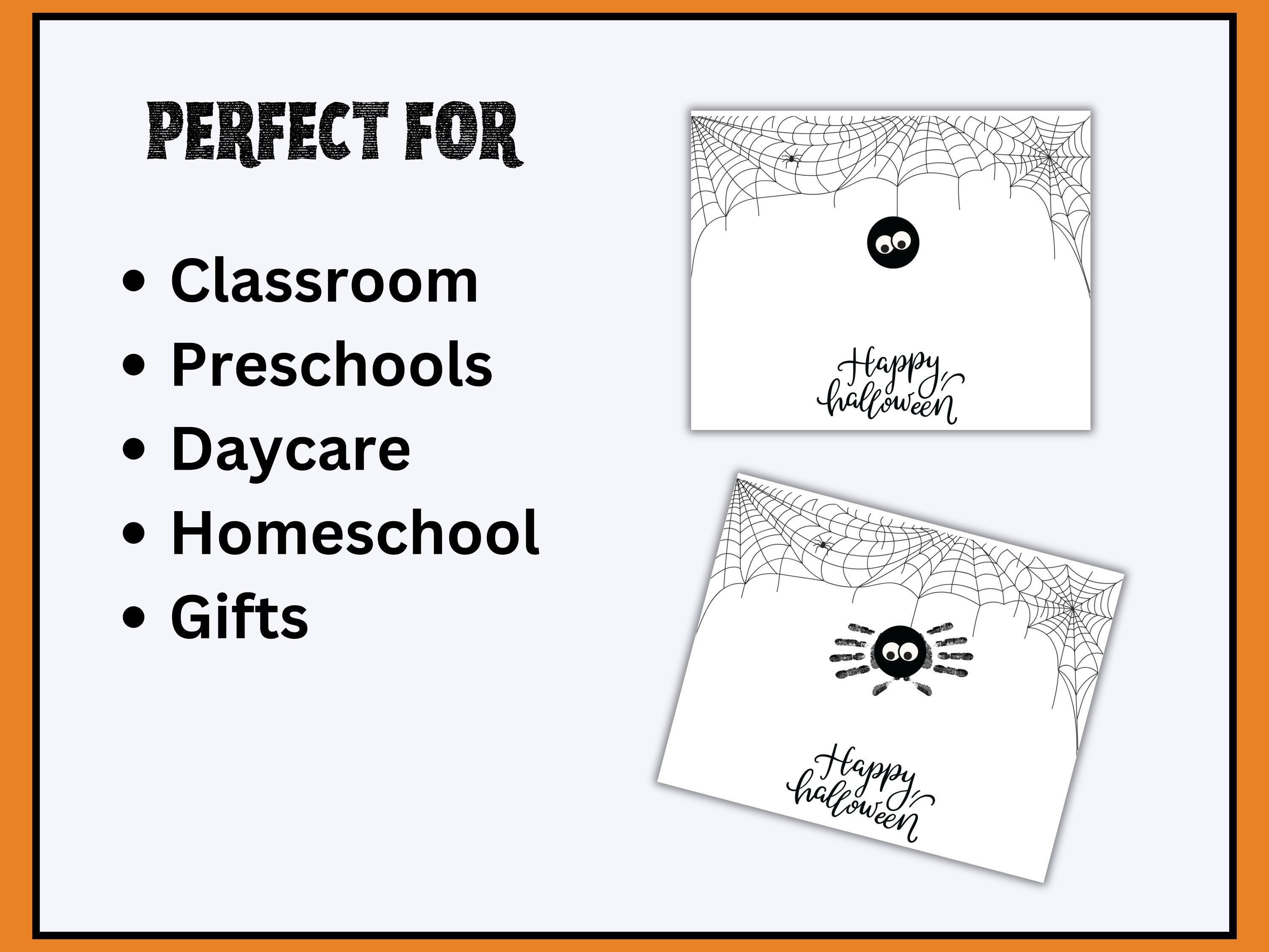 Spider Web Halloween Handprint Art: Kids Craft (digital Download) - Etsy