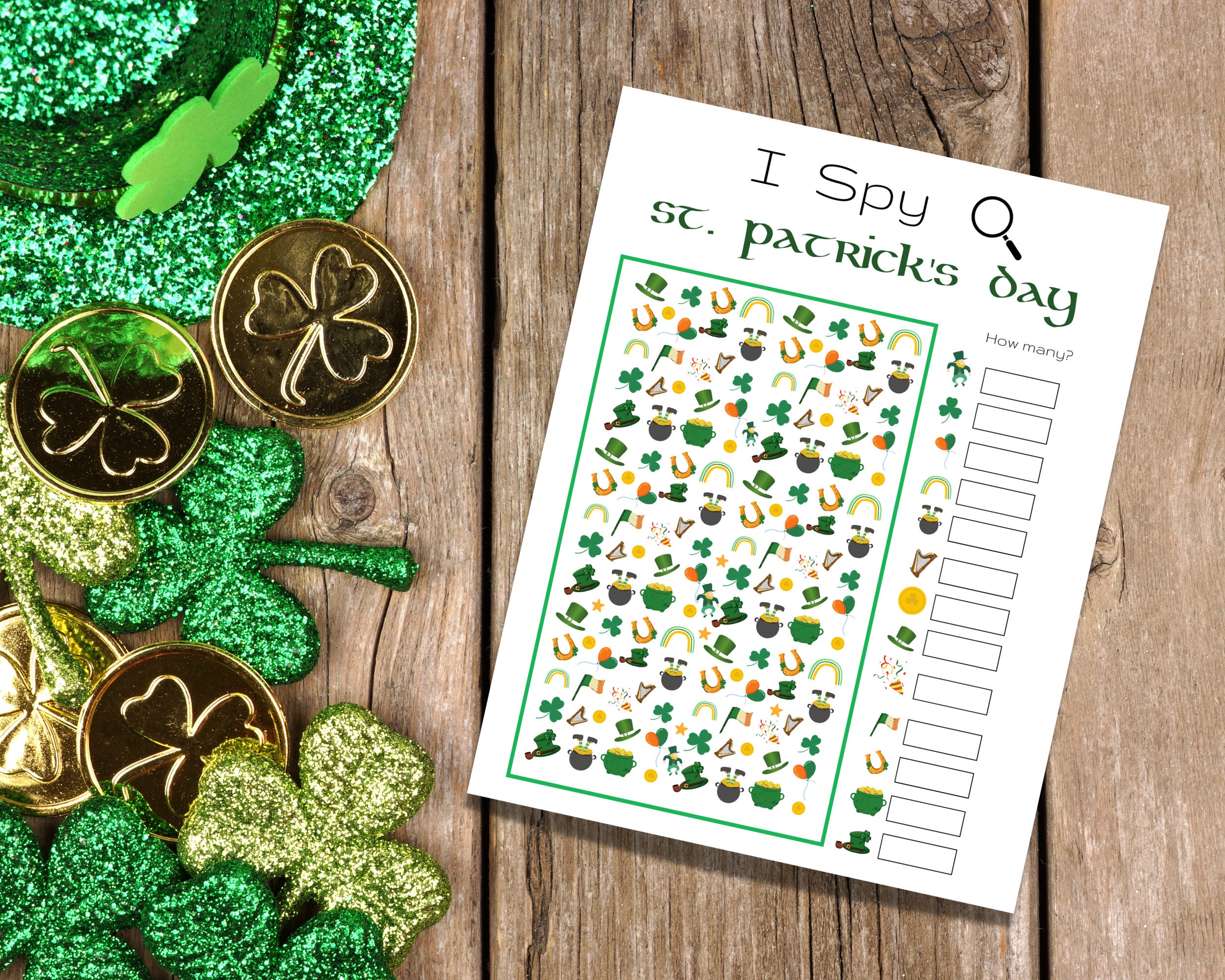 Printable I Spy Game for St. Patrick's Day Kid's St. Patrick's Day ...
