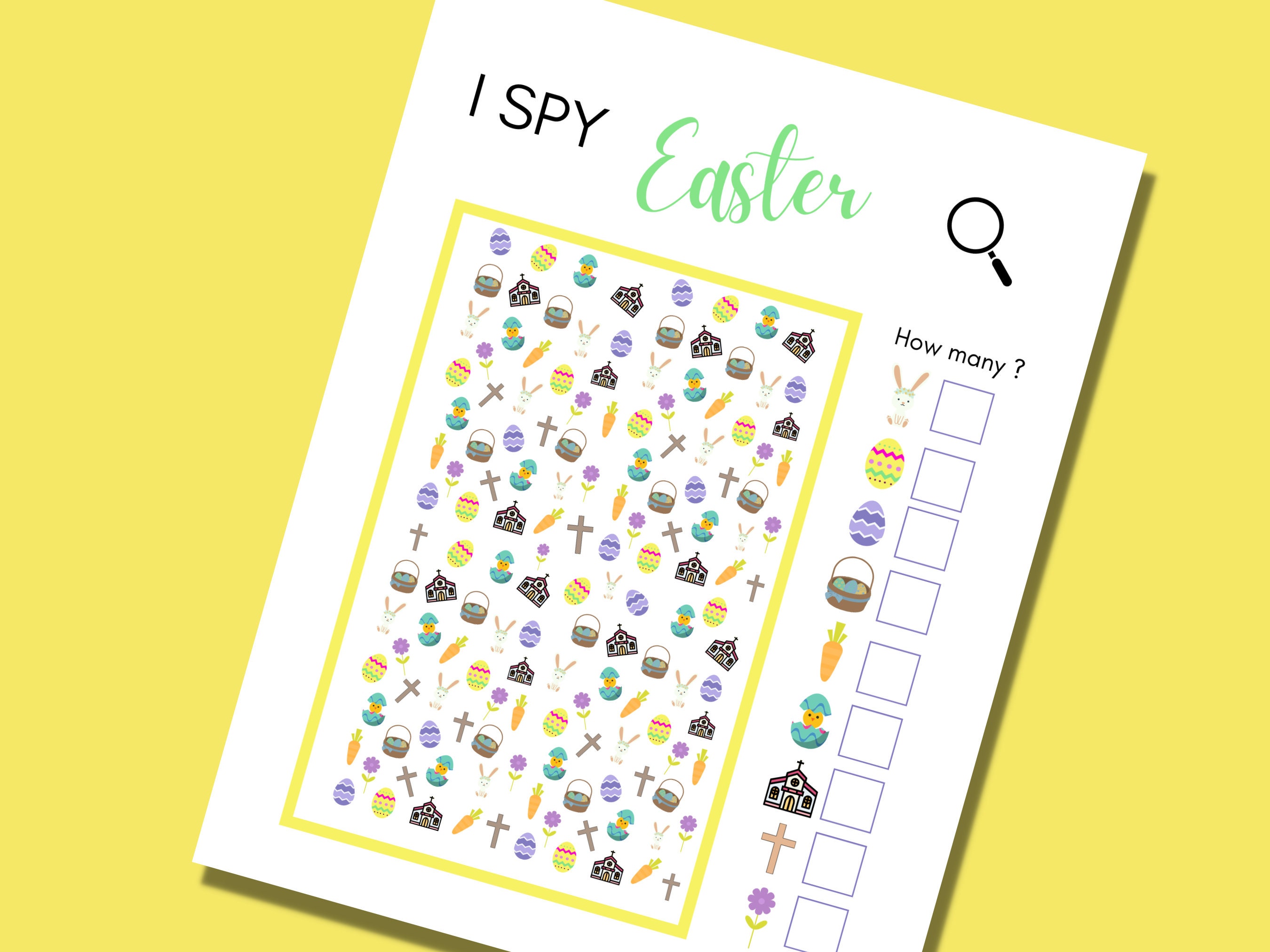 Printable I Spy Easter Game for Kids Classroom or Homeschool - Etsy