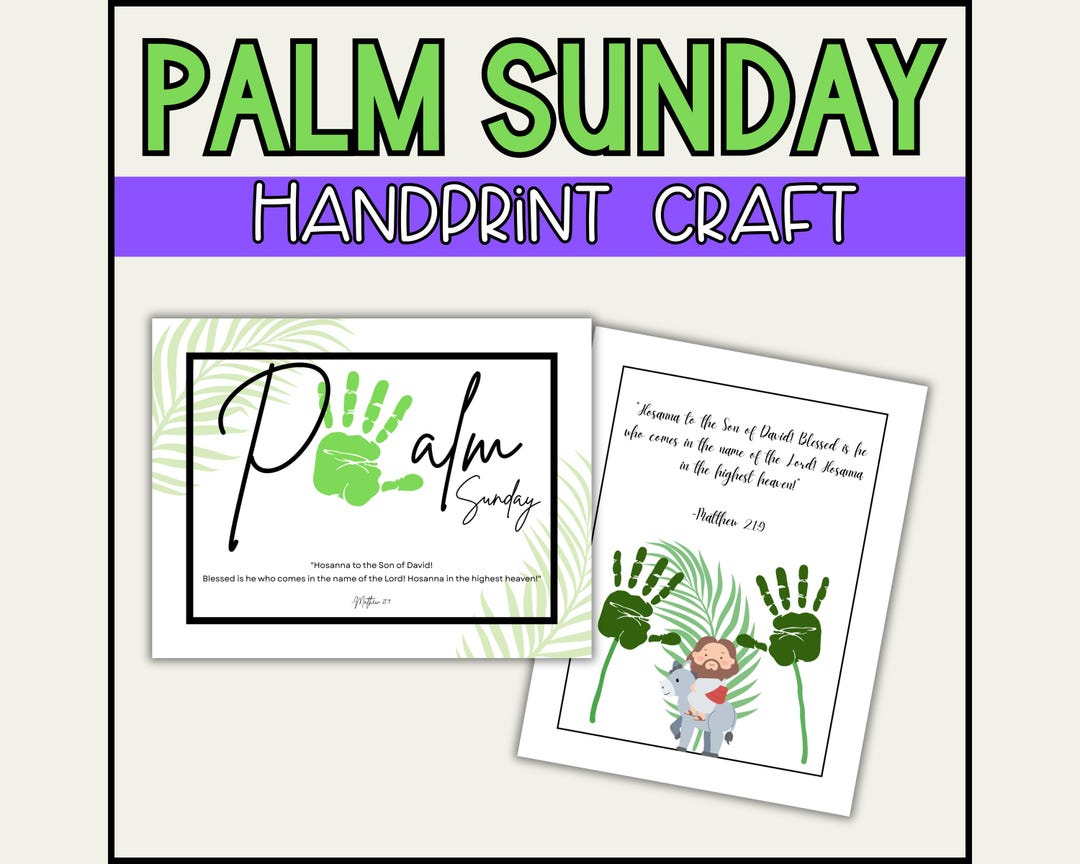 Palm Sunday Handprint Craft: Holy Week Activity (digital Download) - Etsy
