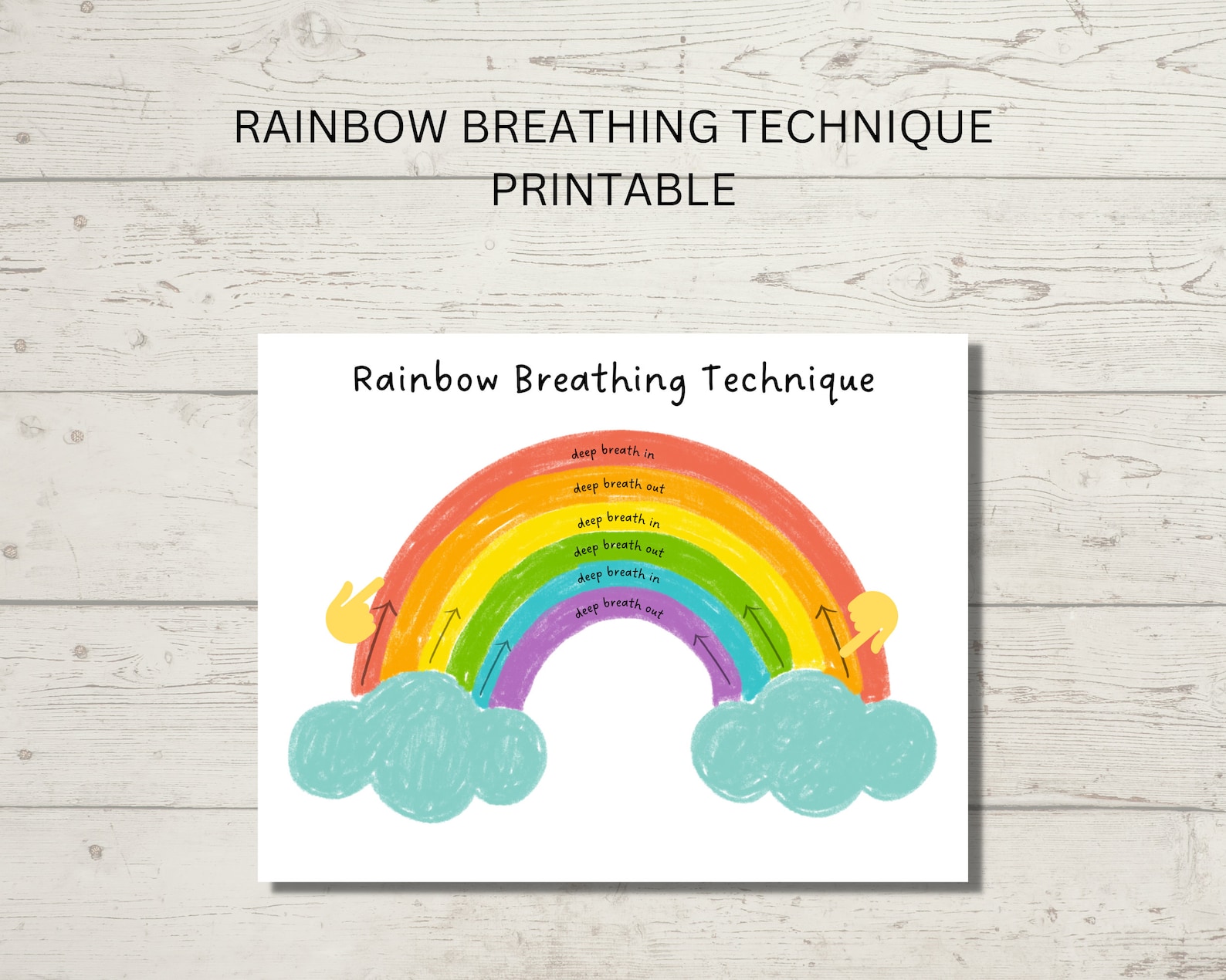 Printable Rainbow Breathing Exercise Mindfulness for Kids - Etsy