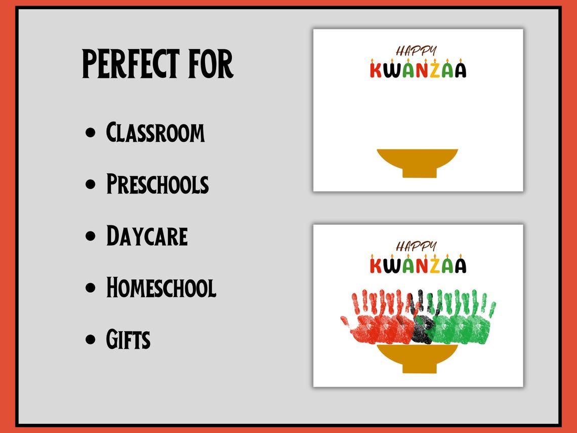 Kwanzaa Handprint Art: Kids Craft & Decoration (digital Download) - Etsy