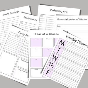 Printable Unschooling Planner: Homeschool Portfolio & Activity Logs ...