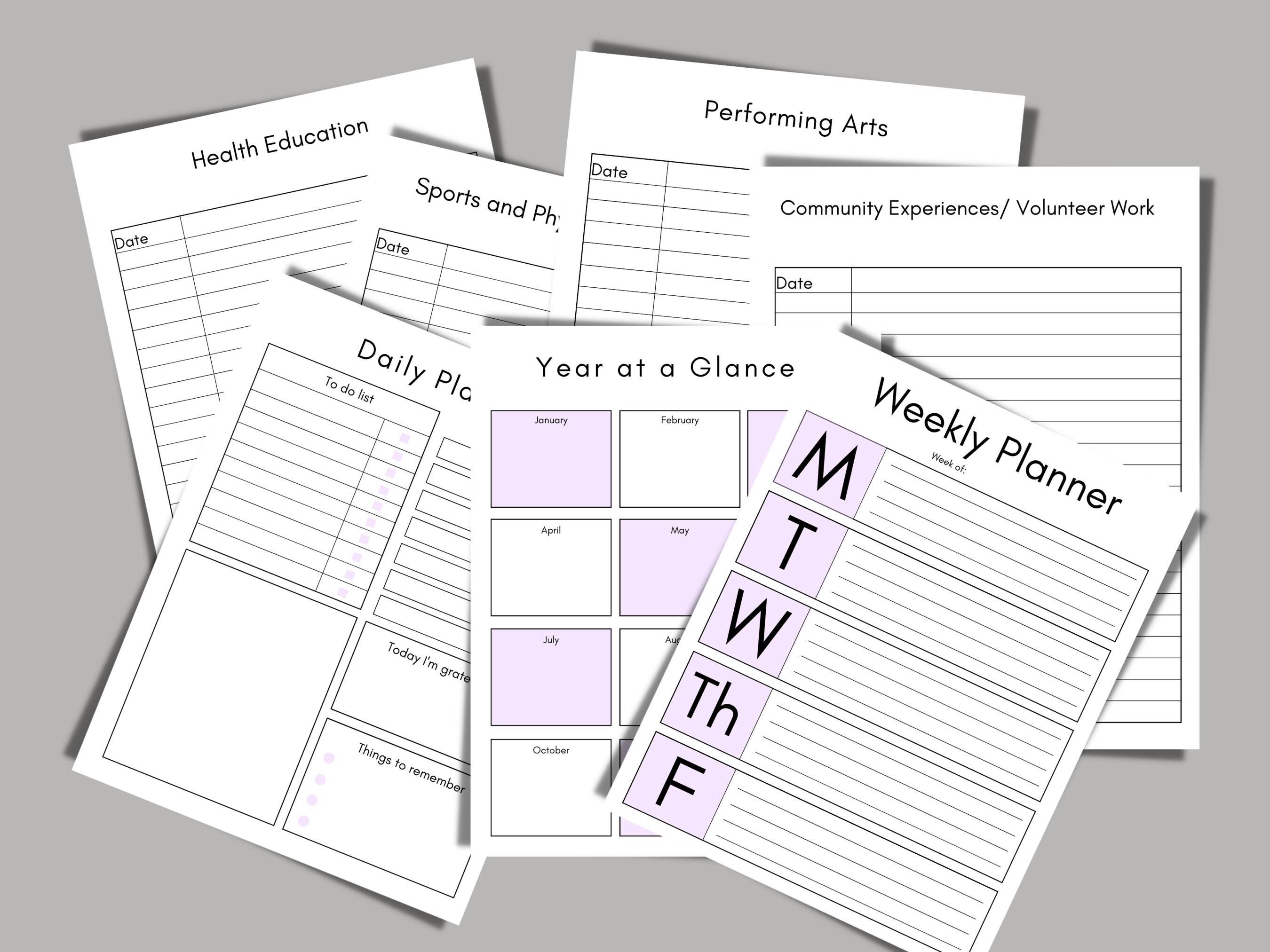Printable Unschooling Planner: Homeschool Portfolio & Activity Logs ...
