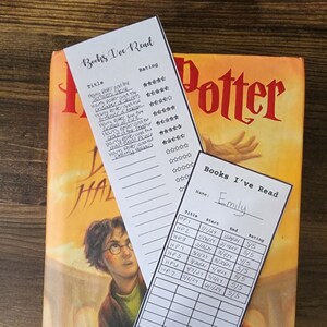 Printable Reading Log Bookmarks: Book Tracker (digital Download) - Etsy