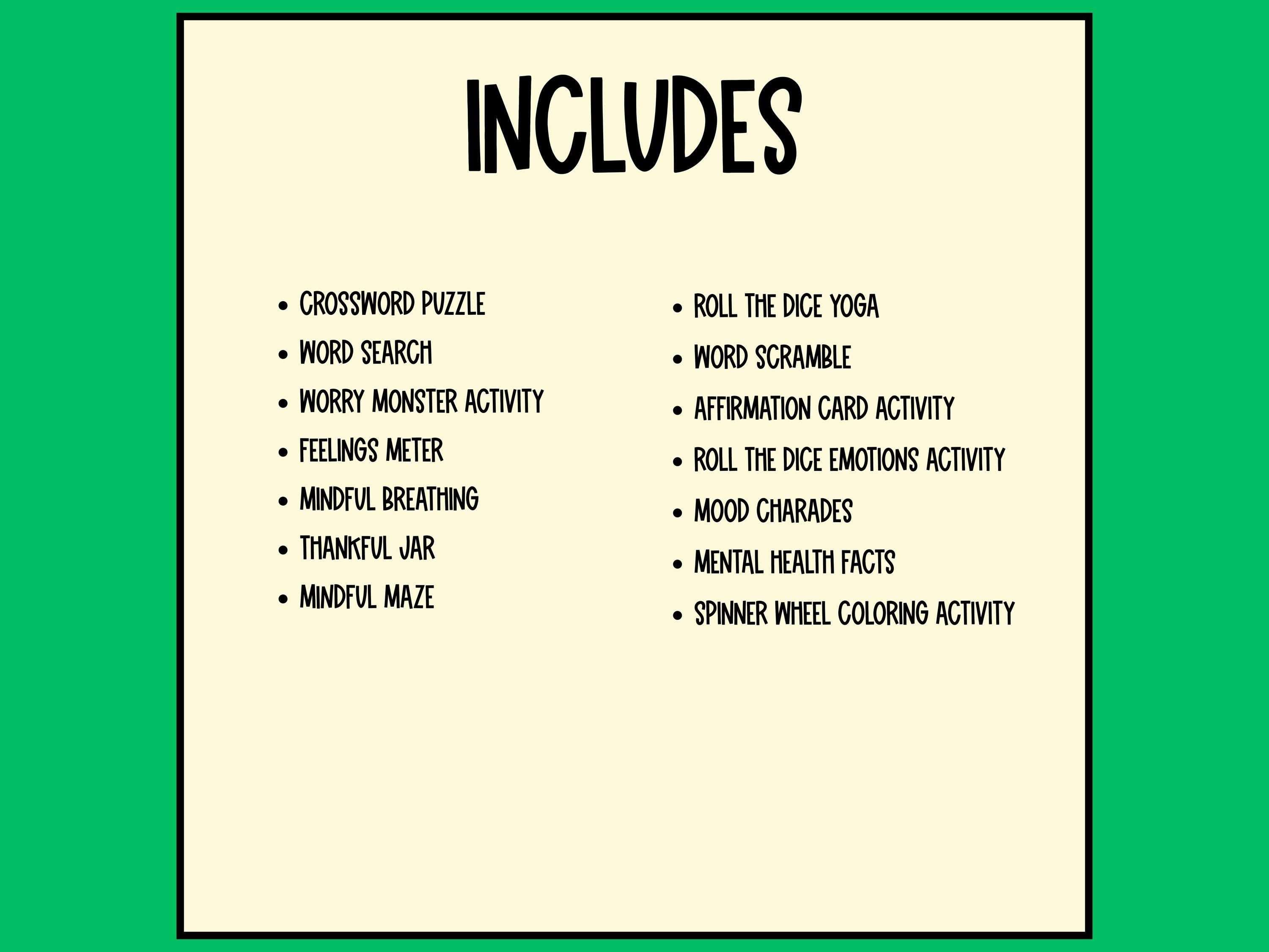 Printable Mental Health Awareness Month Activities Kit for Kids ...