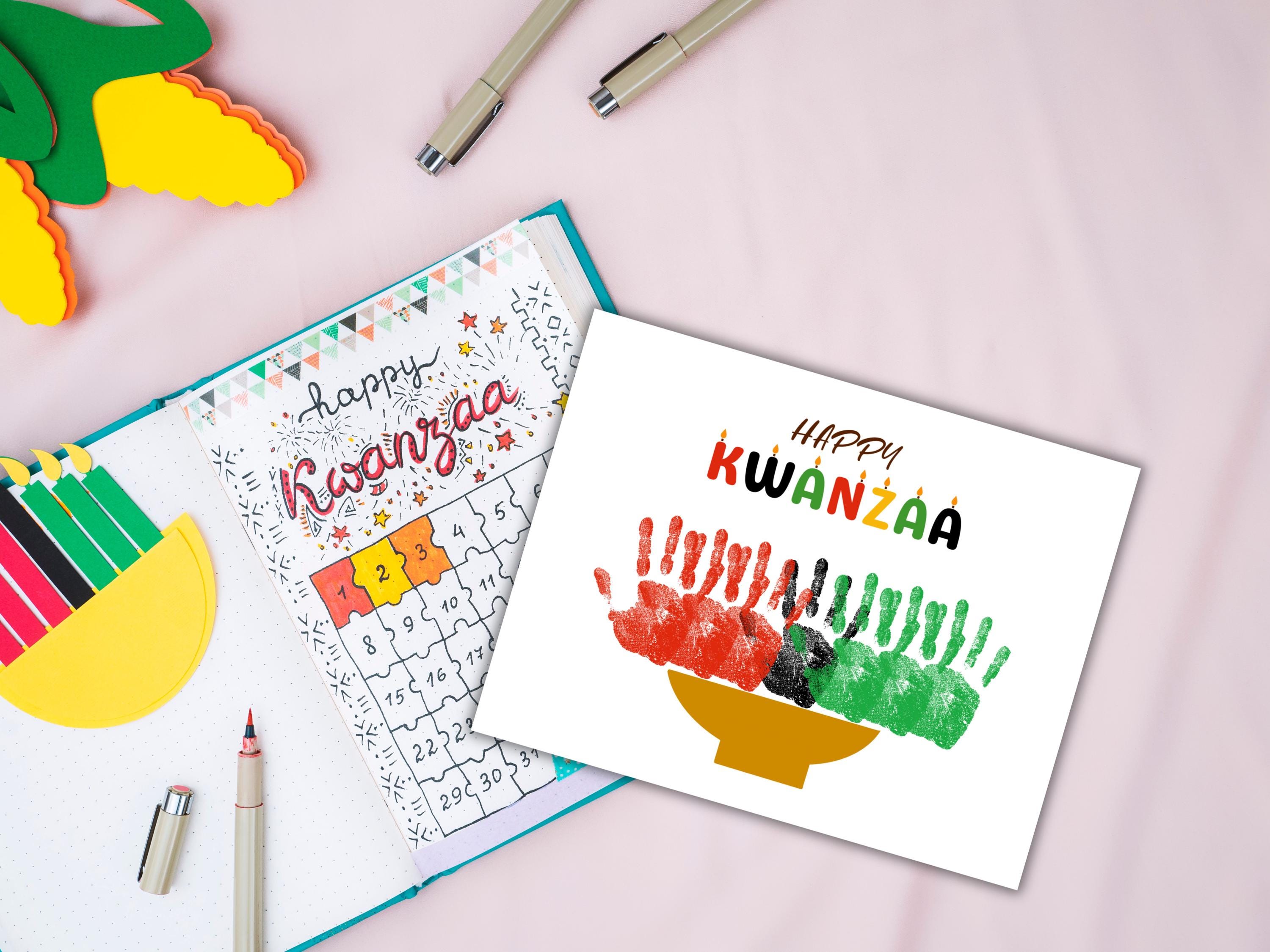 Kwanzaa Handprint Art: Kids Craft & Decoration (digital Download) - Etsy