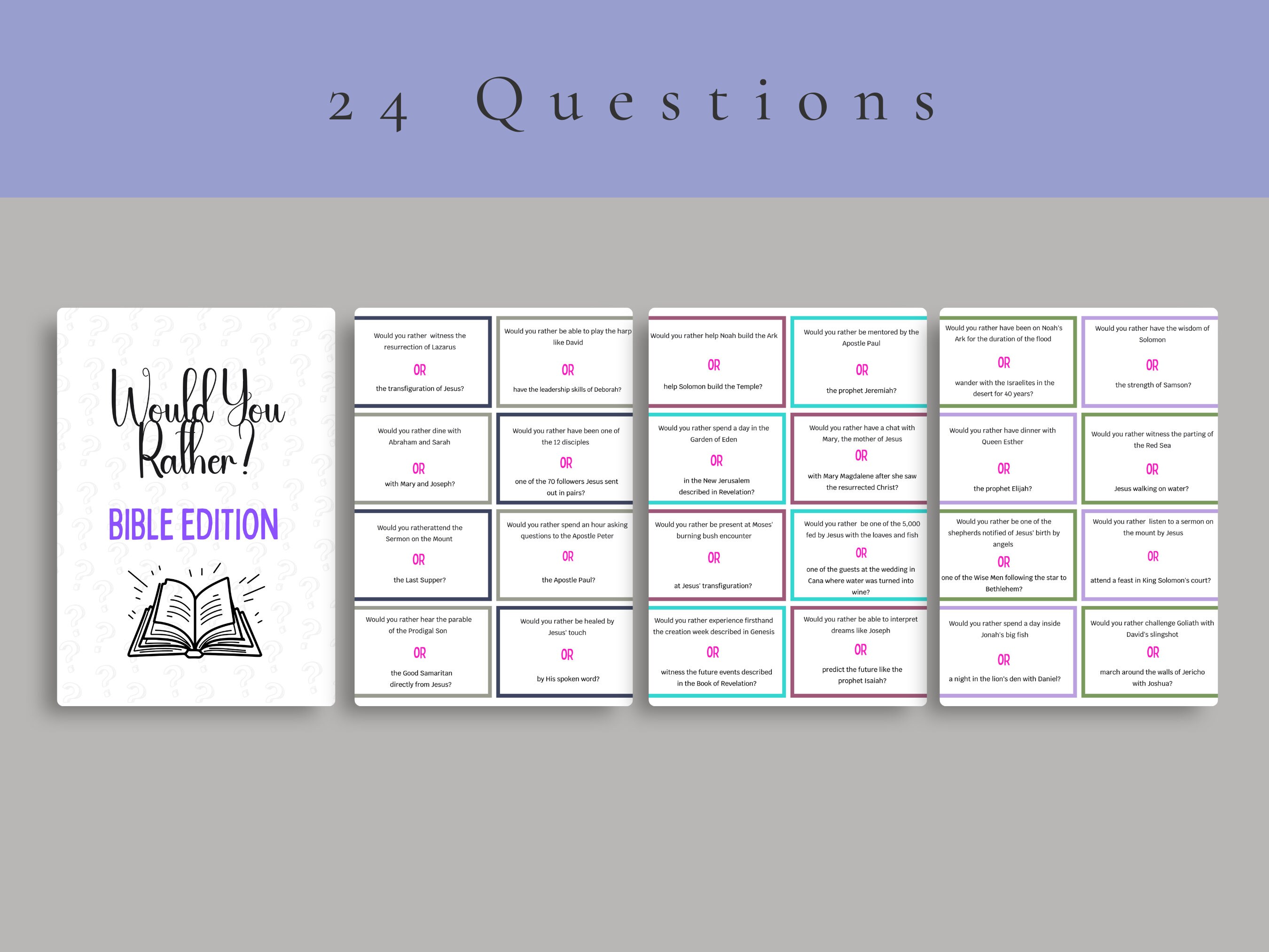 Would You Rather Bible Game: Fun Christian Party Activity (printable ...