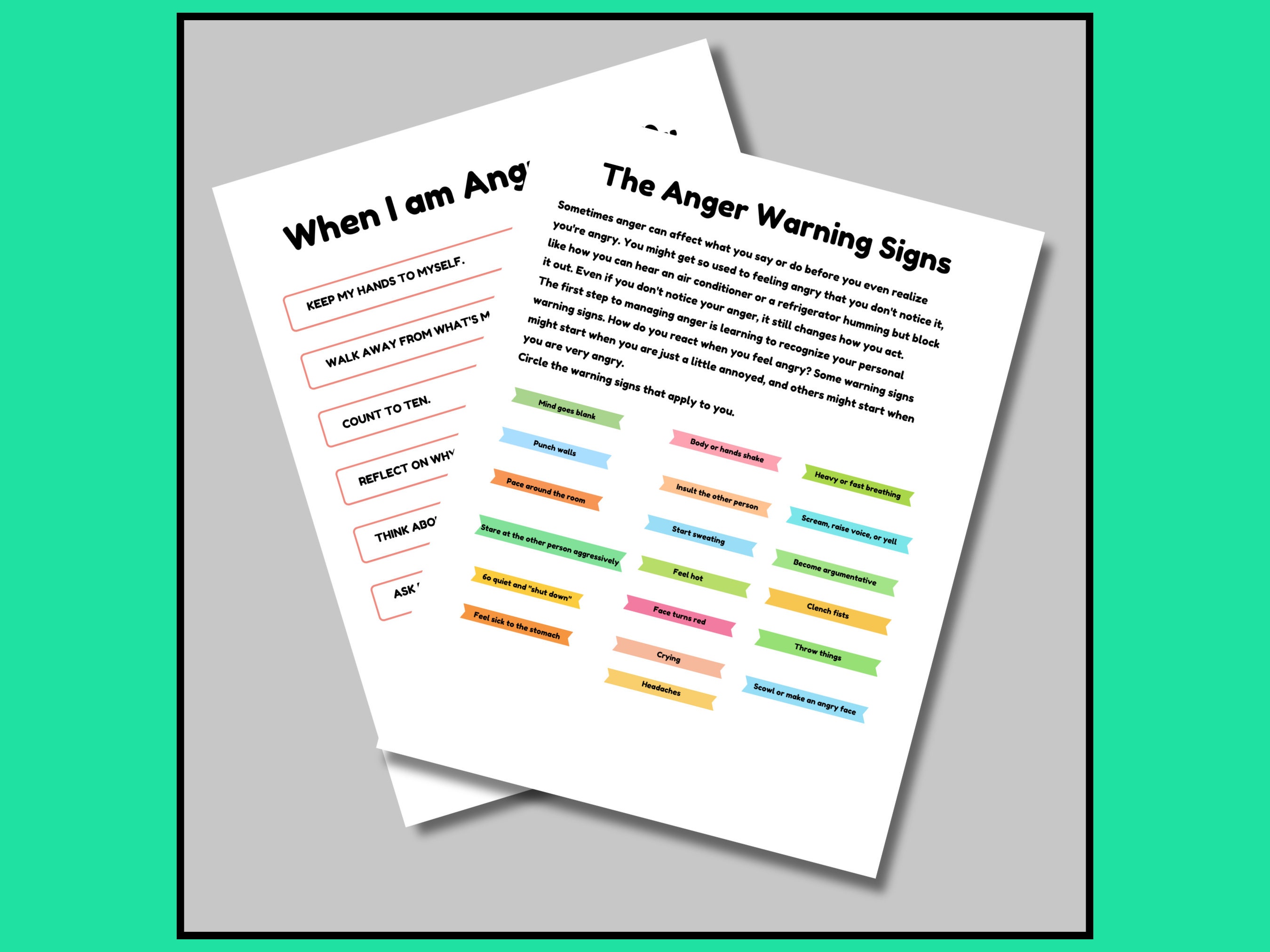 Anger Management Workbook for Kids | Emotional Regulation | Child ...