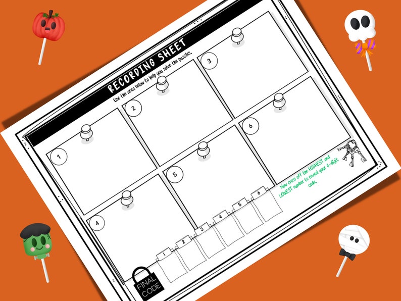 Halloween Candy Cavern Escape Room: Kids Printable Puzzle Game (PDF) - Etsy