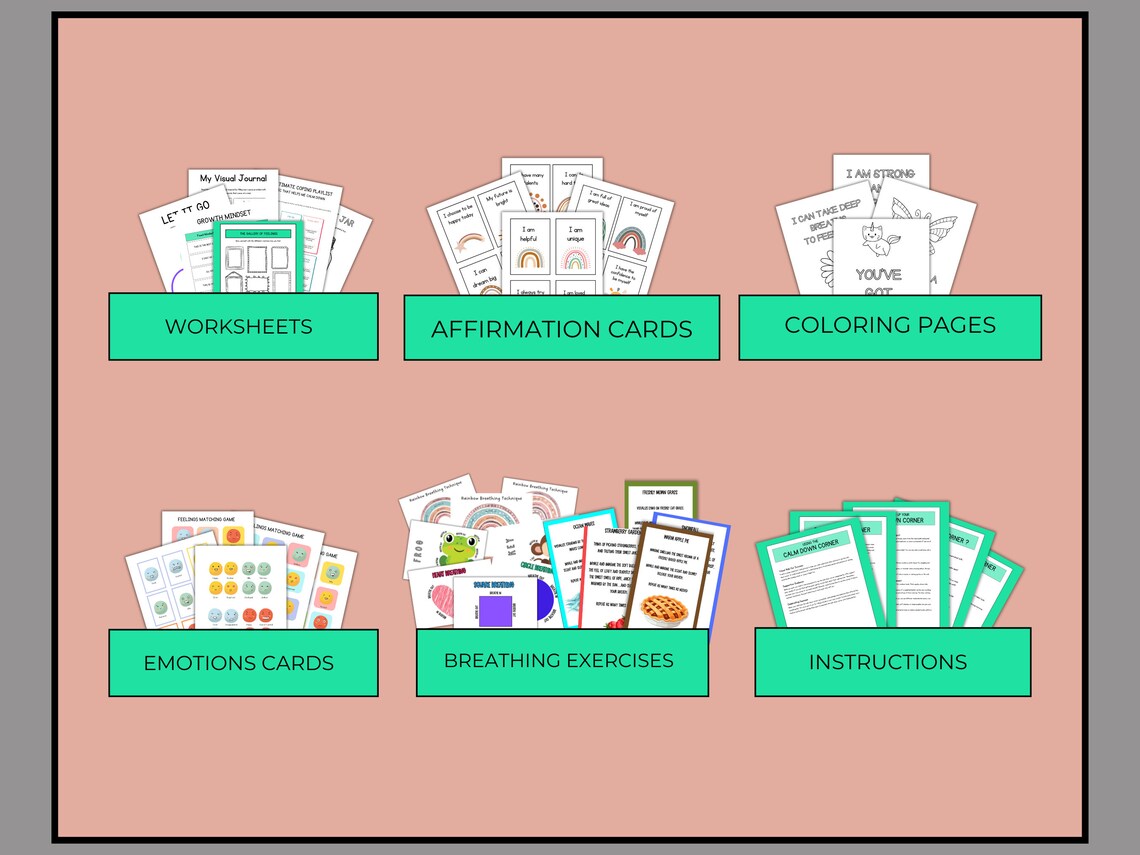 Calm Down Corner Bundle Coping Skills for Kids Self Regulation Social ...