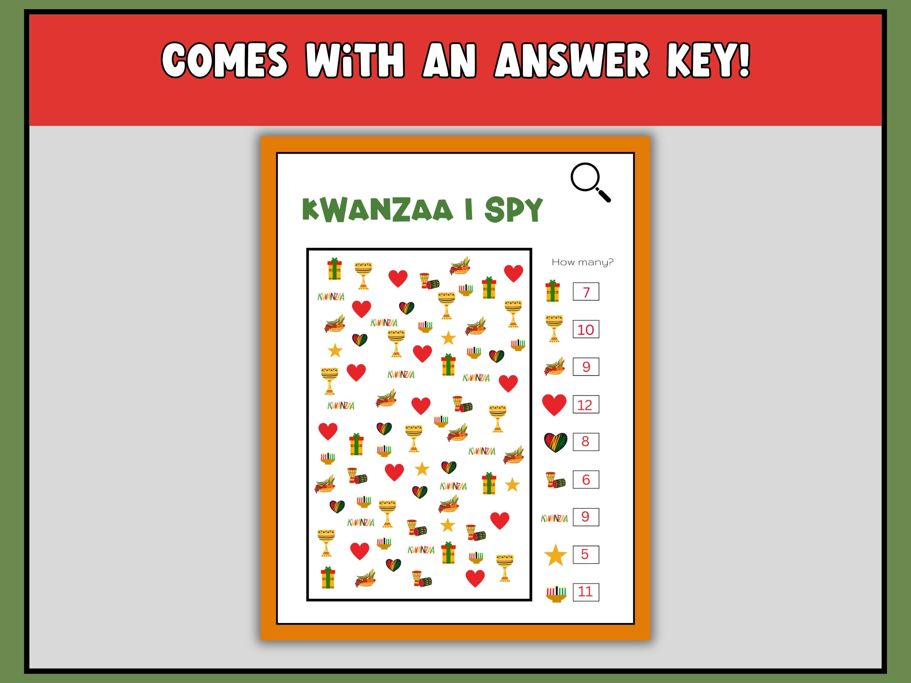 Kwanzaa I Spy Game: Kids Activity Worksheet (digital Download) - Etsy