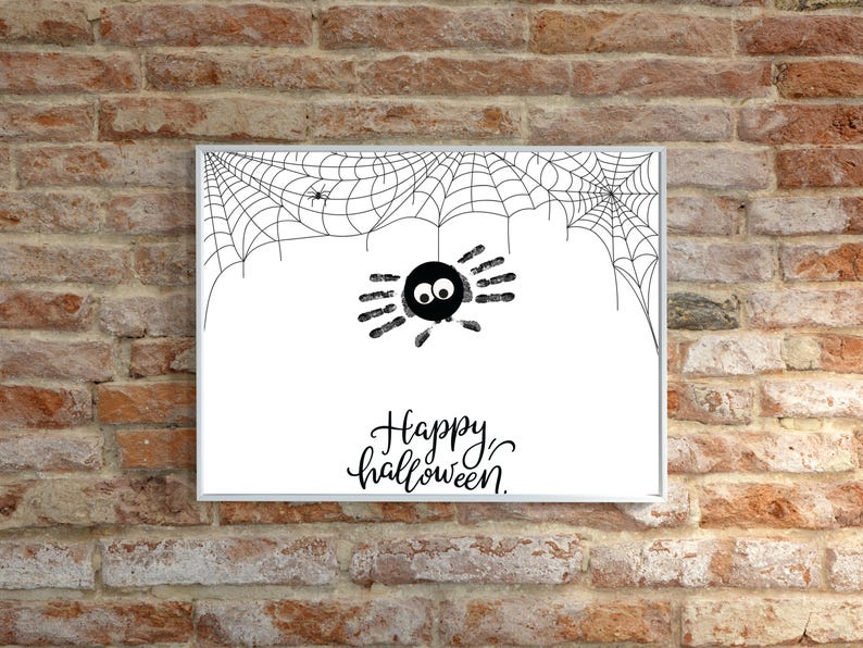 Spider Web Halloween Handprint Art: Kids Craft (digital Download) - Etsy