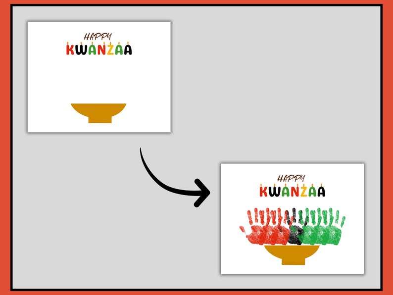 Kwanzaa Kinara Handprint Art for Kids | Kwanzaa Handprint Craft ...
