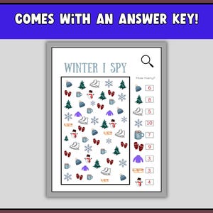 Winter I Spy Game | Winter Seek and Find | Winter Classroom Game ...