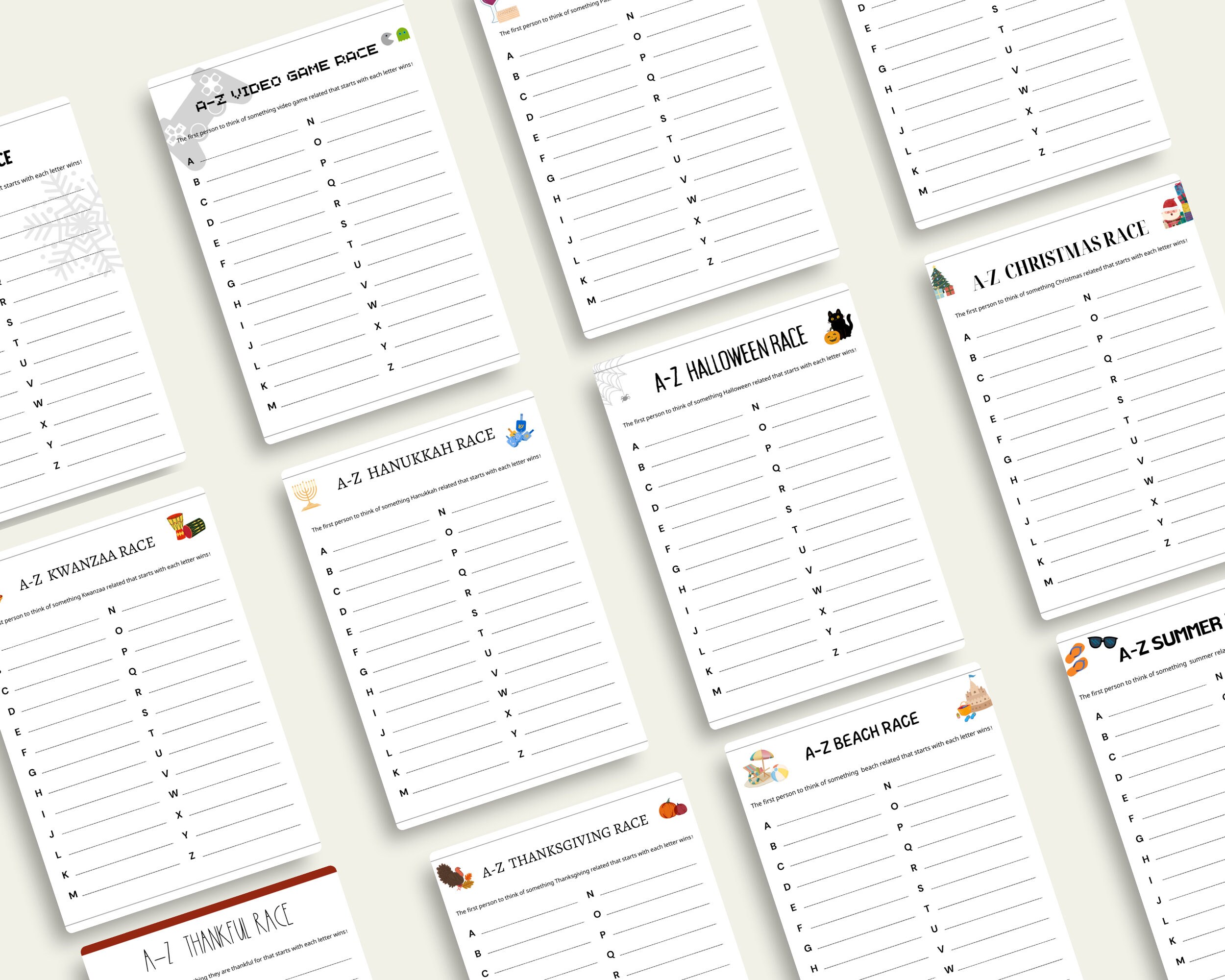 Printable A-Z Game Bundle | Icebreaker Games | Classroom Games | ABC ...