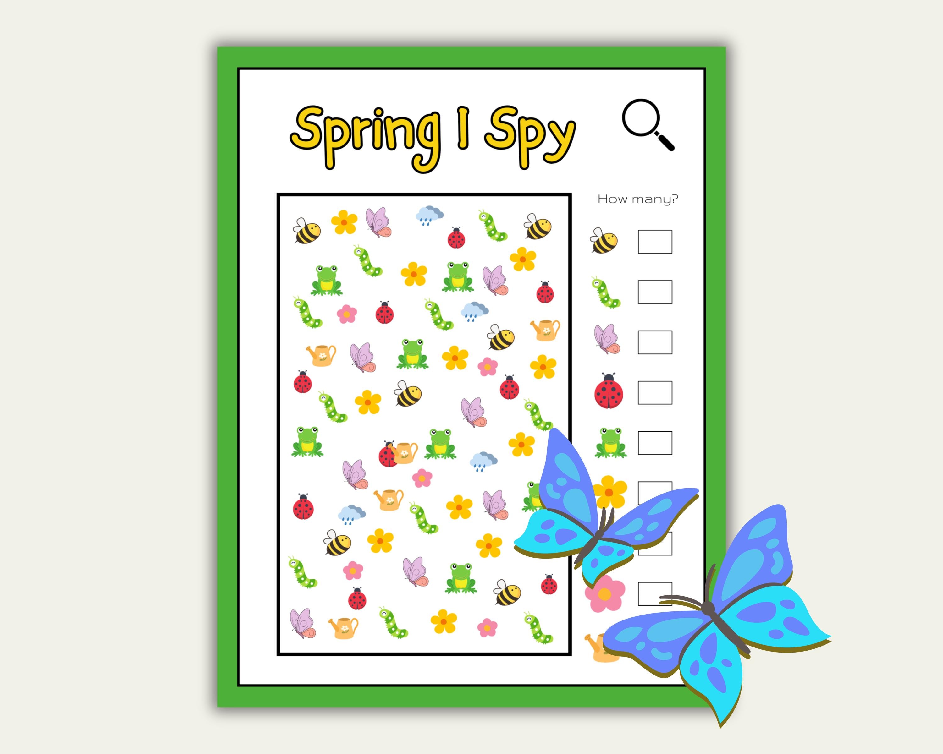 Spring I Spy | I Spy Activity | Seek and Find Spring Activity ...