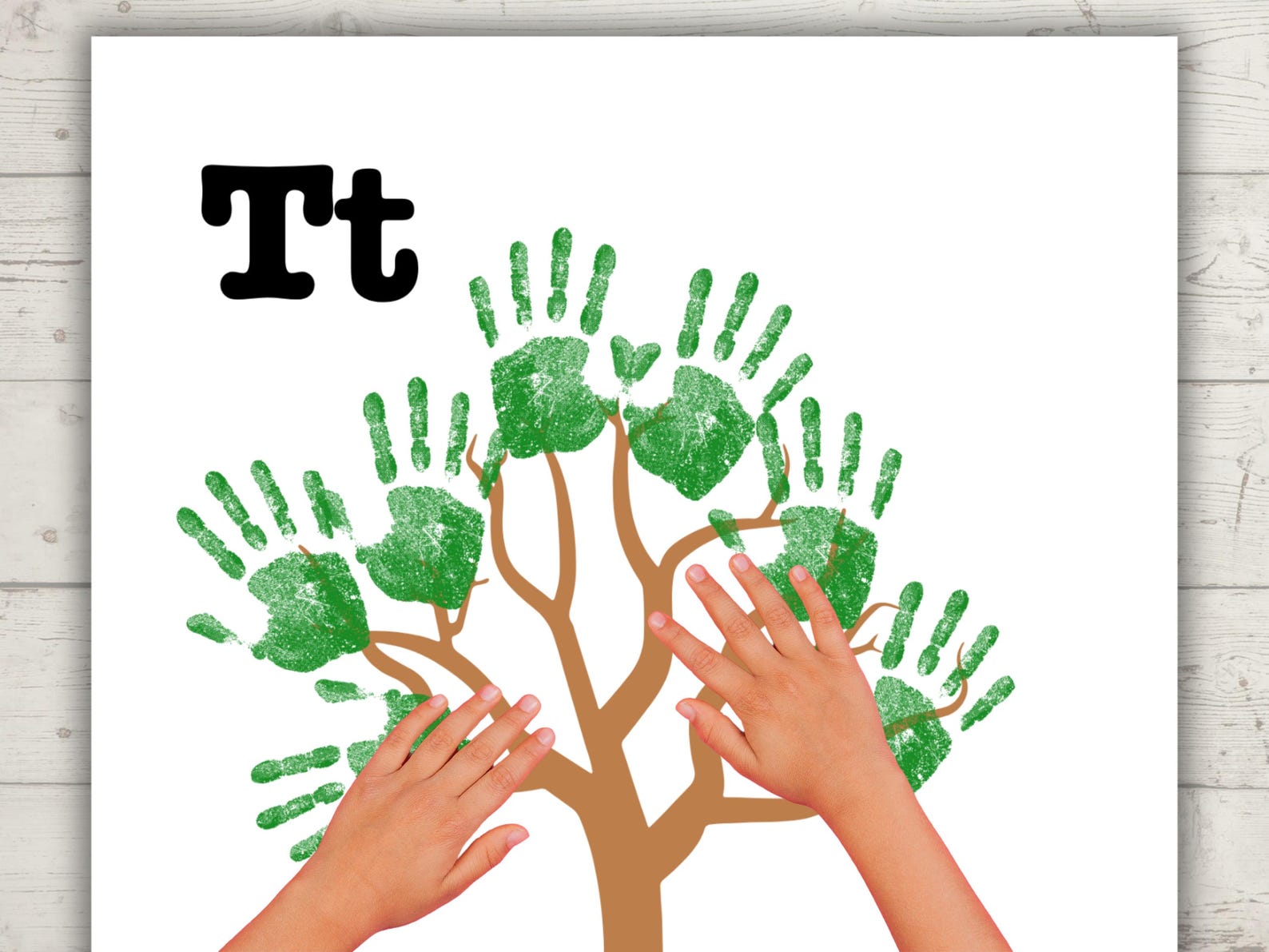 Alphabet Handprint Art Craft Bundle | Handprint Alphabet Book Template ...