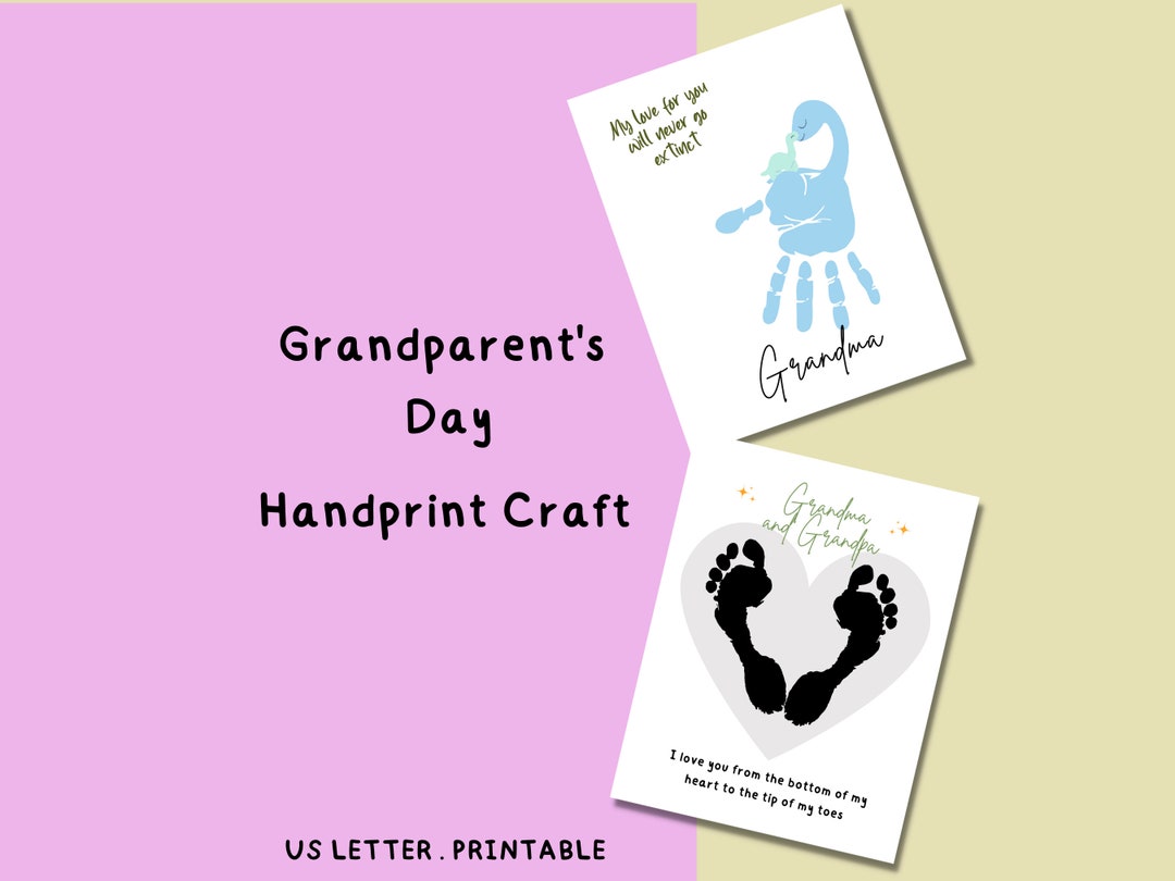 Printable Grandparents Day Handprint Craft Gift for Grandma to Grandma ...