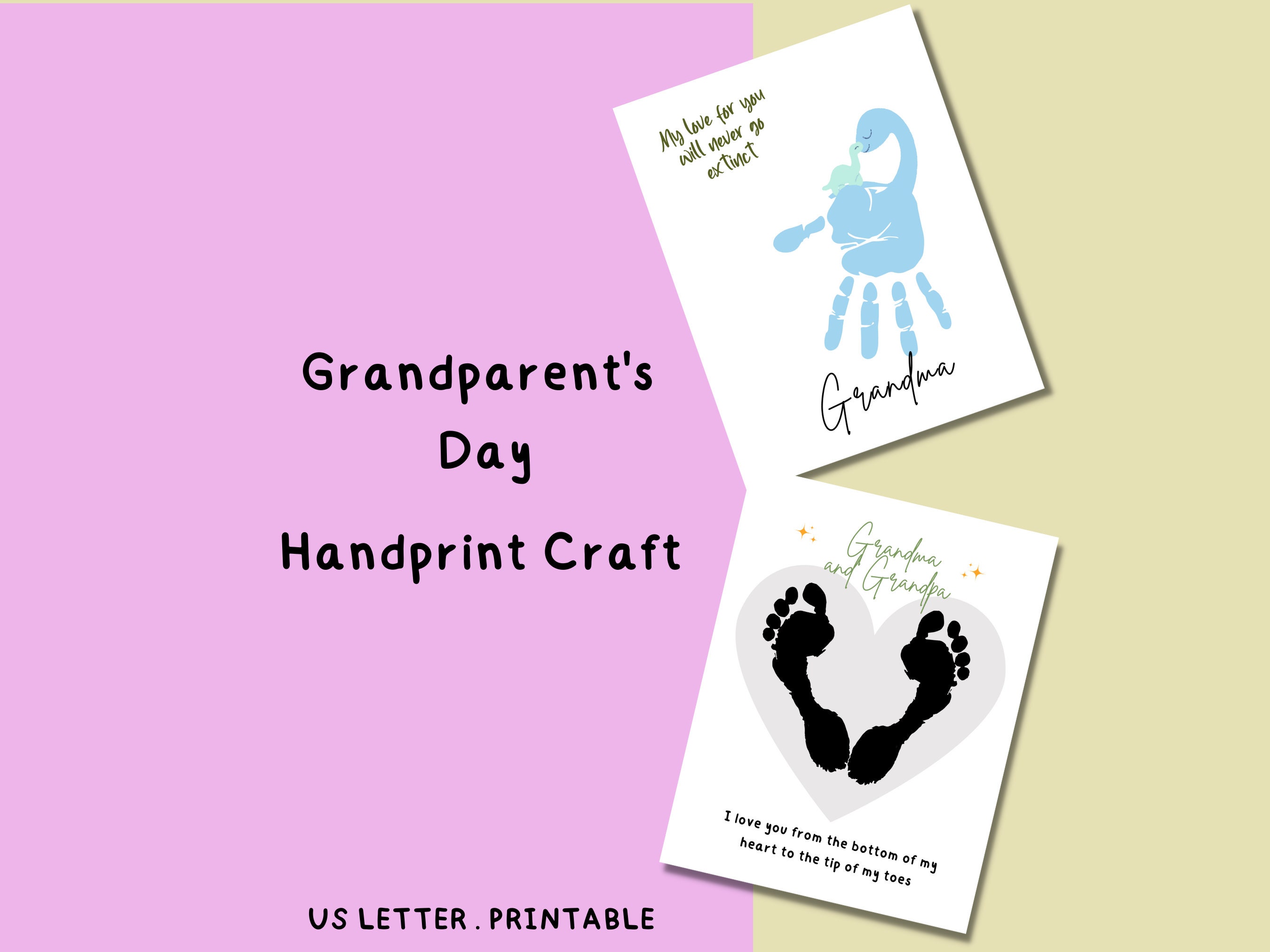 Printable Grandparents Day Handprint Craft Gift for Grandma - Etsy ...
