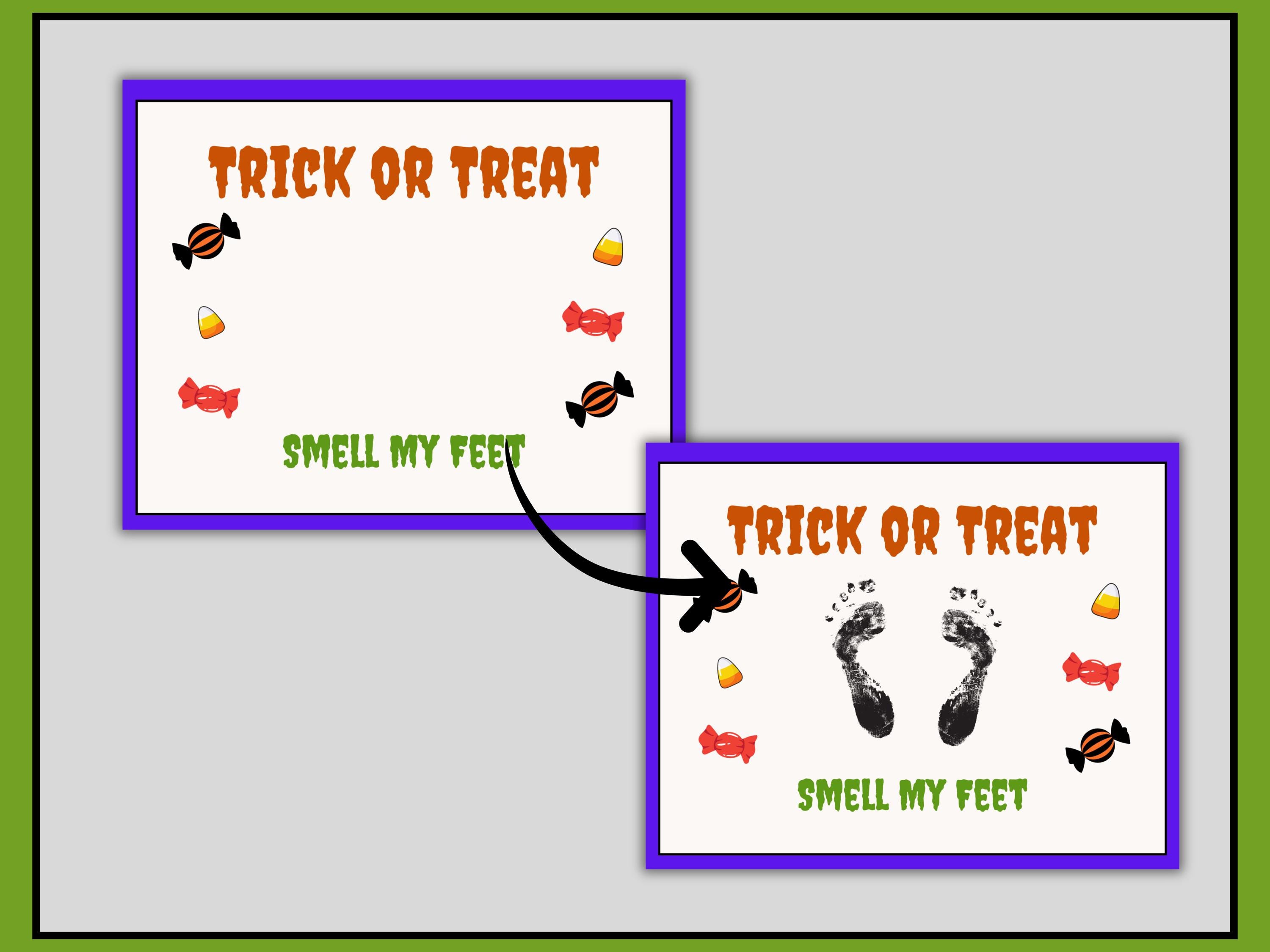 Halloween Footprint Art for Kids | Halloween Footprint Craft | Trick or ...