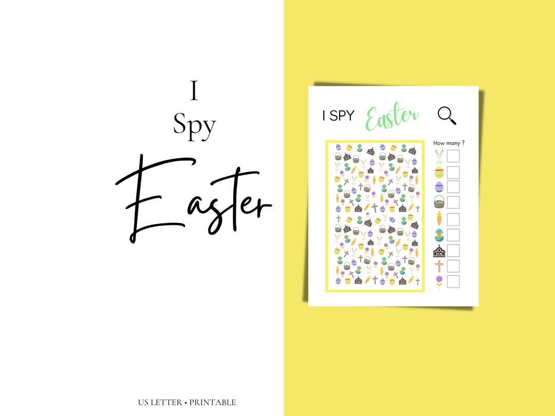 Printable I Spy Easter Game for Kids Classroom or Homeschool - Etsy