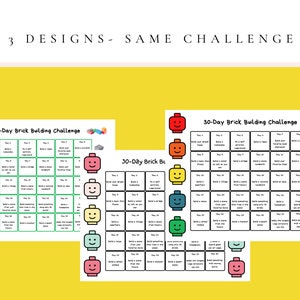 Printable Brick Building Challenge: Kid's STEM Activity (instant ...
