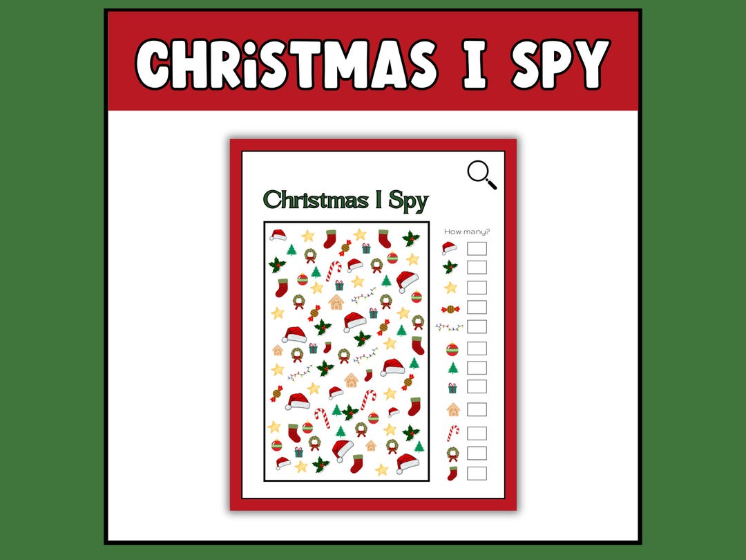 Christmas I Spy Game | Christmas Seek and Find | Christmas Classroom ...